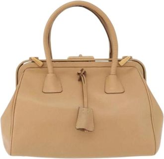 Prada Pre-owned Madras cerniera doctor bag - Femme - Pre-owned - Beige - Taille: ONE Size