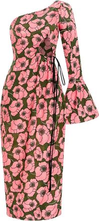 Agua Bendita One-Shoulder-Kleid mit Blumen-Print - Rosa