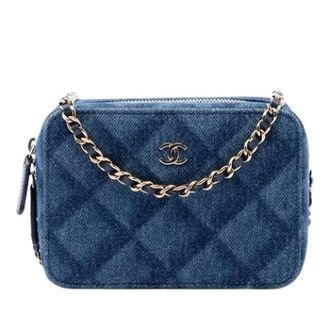 Chanel Sac bandouli&egrave;re vintage doccasion - Femme - Pre-owned - Bleu - Taille: ONE Size
