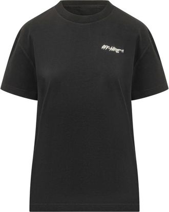 Off-white Femme, Tops, Noir, Taille: 36 FR T-shirt &agrave; manches courtes d&eacute;contract&eacute;