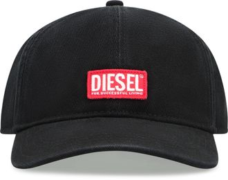 Diesel Mens Baseball Cap Corry-Jacq-Wash Black Cotton Hat