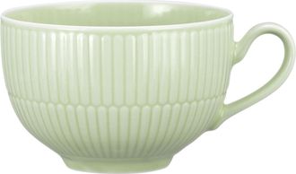 SELTMANN WEIDEN Amina Seladon Milchkaffeetasse, 350 ml, Cappuccinotasse mit dezentem Relief-Muster, Spülmaschinen- und Mikrowellenfest, Porzellan, Grün