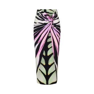Roberto Cavalli Femme, Jupes, Multicolore, Taille: 36 FR Ray Of Paradise Print Sarong