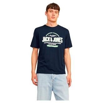 Jack & Jones JJELOGO T-Shirt SS O-Neck 2 COL AW24 SN, Blazer Bleu Marine., M