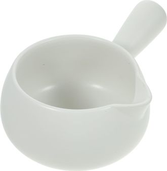 Pretyzoom Keramik Milchtopf 700 Ml Vielseitiger Suppentopf Hitzebest&auml;ndig Leicht Zu Reinigen F&uuml;r Milch Suppe Nudeln