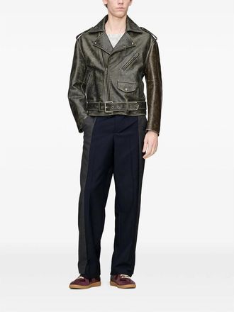 Maison Margiela Distressed Calf Leather Jacket - Black