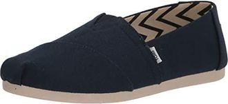 Toms Femme Alpargata en Coton recyclé Mocassin Plat, Bleu Marine, 42.5 EU