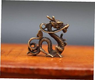 Zonfer 3 cm Chinese Dragons Jahrgang Zodiac Tier Amulett Anhänger Kleine Figuren Ornamente