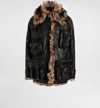 Dolce & Gabbana Lambskin Jacket - Frau M&auml;ntel Und Jacken Schwarz 38