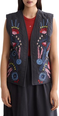 Scotch & Soda Bestickte Weste f&uuml;r Damen, Charcoal A U078, S-M