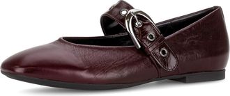 Gabor Damen Klassische Ballerinas, Frauen Ballerinas,wechsel-Fussbett,Optifit,breit,Hovercraft,atmungs-aktiv,Bordeaux(altsilb.),40 EU / 6.5 UK