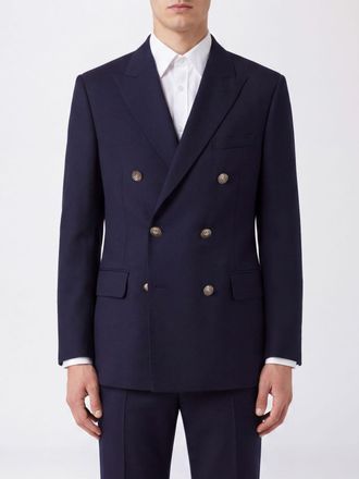 Golden Goose Blazer crois&eacute; de tailleur en gabardine de laine