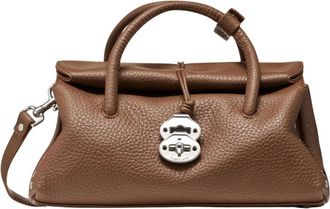 Zanellato Femme, Sacs, Brun, Taille: ONE Size Dotta Centauro Small Leather Handbag