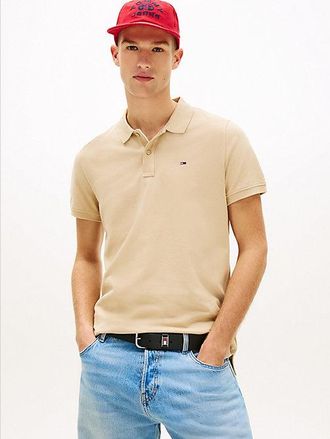 Tommy Hilfiger Polo slim Tommy Flag en piqu&eacute;