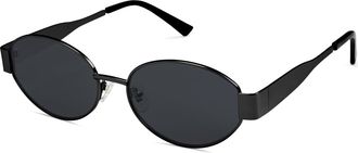 Sojos Retro Sonnenbrille Damen Herren Oval Metal Trendy Classic UV400 Schutz Sonnenbrillen SJ1217