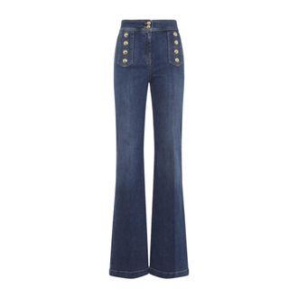 Elisabetta Franchi Damen, Jeans, Blau, W27Gr&ouml;&szlig;e