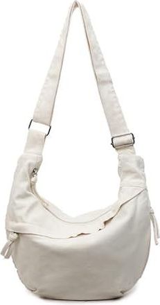 Generic Sac &agrave; &eacute;paule en toile pour femmes avec bandouli&egrave;re ajustable Grand sac dumpling pour travail voyage quotidien