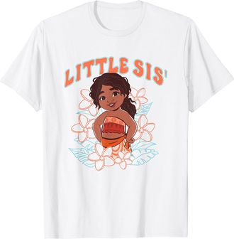 Disney Moana 2 Little Sis Cute Simea Tropical Floral Logo T-Shirt