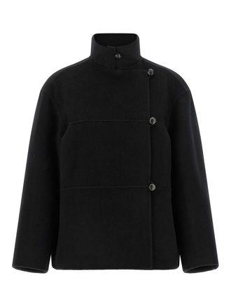 R&oacute;he Manteau Au Genou - Noir