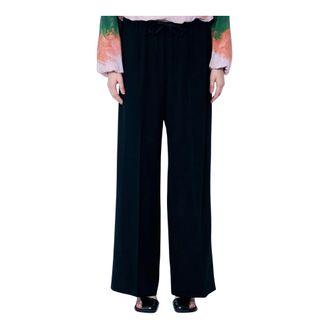 Dries Van Noten Woll-Krepphose mit Kordelzug - - Trousers - Damen - Schwarzk - M