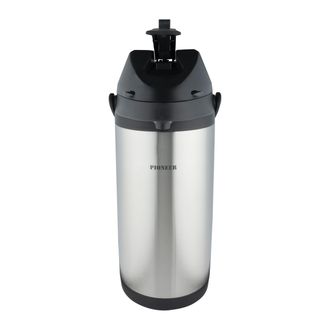 Pioneer Authentic Jeans 4,0 l Edelstahl-Hebel-Thermoskanne, auslaufsichere Flasche f&uuml;r hei&szlig;e und kalte Getr&auml;nke, einfacher Pump-Getr&auml;nkespender f&uuml;r Veranstaltungen