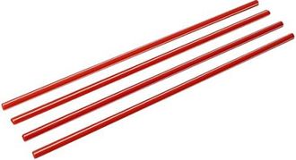 Fackelmann Mehrweg Trinkhalme rot/weiß gestreift