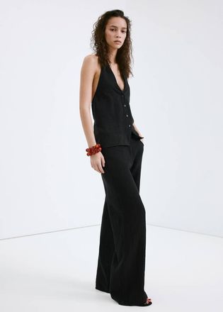 Mango Top emmanchures am&eacute;ricaines boutons noir - Femme - XS - MANGO