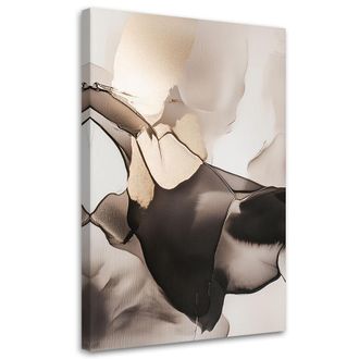 Artgeist Artgeist - Quadro Su Tela, 3d Astratto Beige Marrone Moderno - 80x120