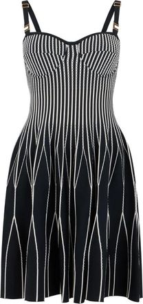 Elisabetta Franchi Femme, Robes, Noir, Taille: 38 FR Ribbed Midi Dress