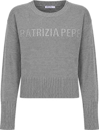 Patrizia Pepe Rundhalspullover - Grau
