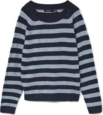 Vero Moda O-Neck Vmdoffy Ls Blouse &agrave; col Rond GA Noos, Blazer Bleu Marine, S Femmes