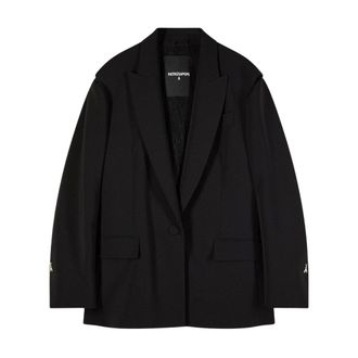 Patrizia Pepe Femme, Vestes, Noir, Taille: 38 FR Oversized Crepe Blazer