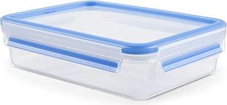 T-fal K3021412 - Masterseal Fresh - Bo&icirc;te plastique de conservation alimentaire rectangulaire - 1.2 L - Bleu