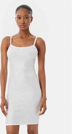 Guess Strickkleid W5GK45 Z3MN2 Wei&szlig; Regular Fit