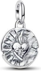 Pandora ME 793975C01 Breloque médaillon en forme de coeur en argent sterling avec zircone