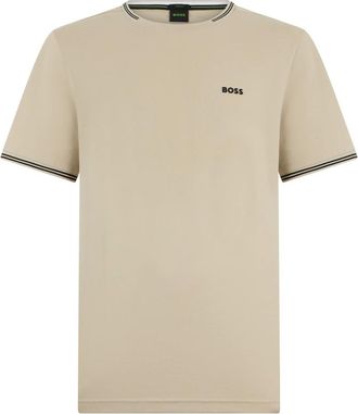 HUGO BOSS Homme, Tops, Beige, Taille: XS Piqu&eacute; Cotton T-Shirt