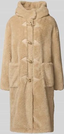 Gil Bret Teddy-Mantel mit Kapuze und Knopfleiste