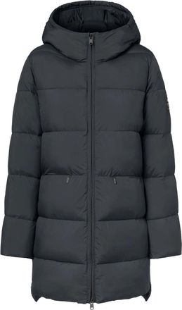Ecoalf Langer Steppmantel mit Kapuze, Winterjacke, STORM BLUE, Blau (Storm Blue), 38