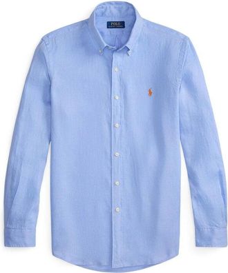 Polo Ralph Lauren Herren Leinenhemd mit Button-down-Kragen
