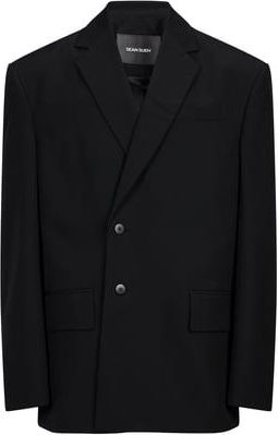 Sean Suen Veste de costume en laine m&eacute;lang&eacute;e