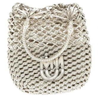 Miu Miu Pre-owned Leder Schultertasche - - Pre-owned - Damen - Grau - ONE SIZE
