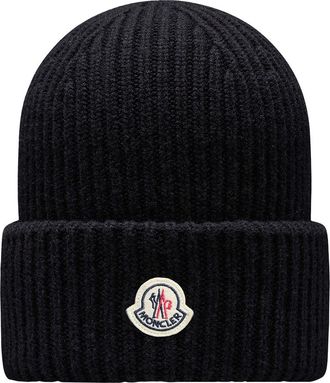 Moncler Moncler Bonnet En Laine Et Cachemire, Homme, Noir, Taille: Uni