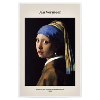 artboxONE Poster 30x20 cm Menschen Jan Vermeer - Mädchen hochwertiger Design Kunstdruck - Bild Girl gemälde Girl