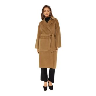 Nanushka Woll Trenchcoat mit G&uuml;rtel - - Coats - Damen - Braun - M