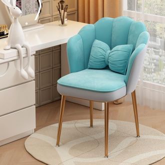 Generic Schminkstuhl, Polsterstuhl mit R&uuml;ckenlehne und Rutschfester Fu&szlig;st&uuml;tze - bequemer Schminkhocker f&uuml;rs Schlafzimmer