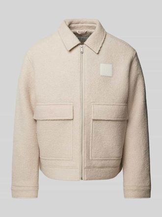Calvin Klein Jeans Wolljacke mit Label-Patch