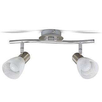 B.K.Licht LED Deckenlampe schwenkbar, warmwei&szlig;e Lichtfarbe, E14 Fassung, Deckenleuchte, LED Lampe, Wohnzimmerlampe, Schlafzimmerlampe, K&uuml;chenlampe, 34,5x10x14,5