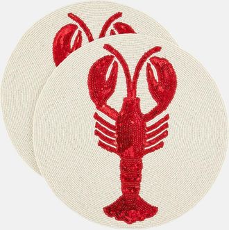 Les-Ottomans Set Lobster aus zwei Tischsets