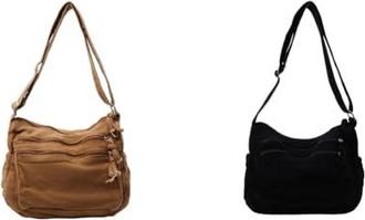 Generic Kexpery Sac Bandouli&egrave;re Femme Sac Messager &Eacute;l&eacute;gant Grande Capacit&eacute; Sac &agrave; Main Multi-poches avec Bandouli&egrave;re R&eacute;glable