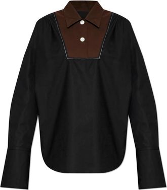 Marni Femme, Blouses et Chemises, Noir, Taille: 38 FR Chemise en coton